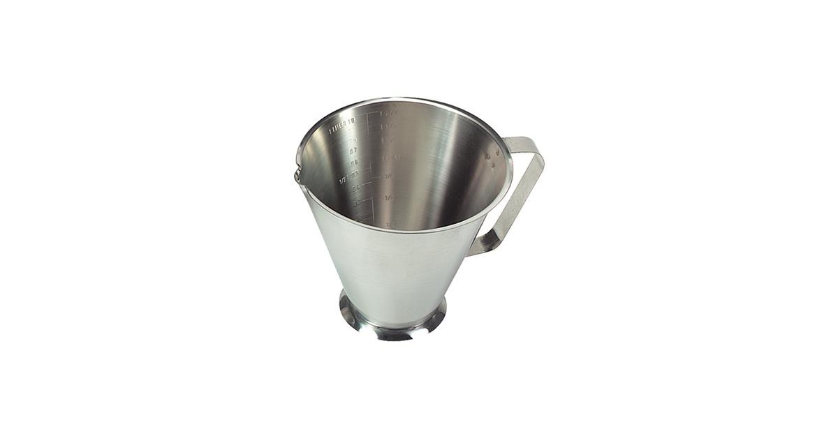 Detectable measuring cup 1L stainless steel with spout | Avimko